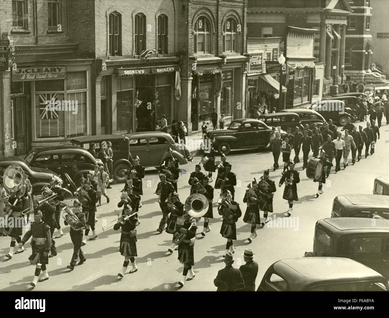 Photograph of the Seaforth Highlanders Band, likely taken around 1940 ...