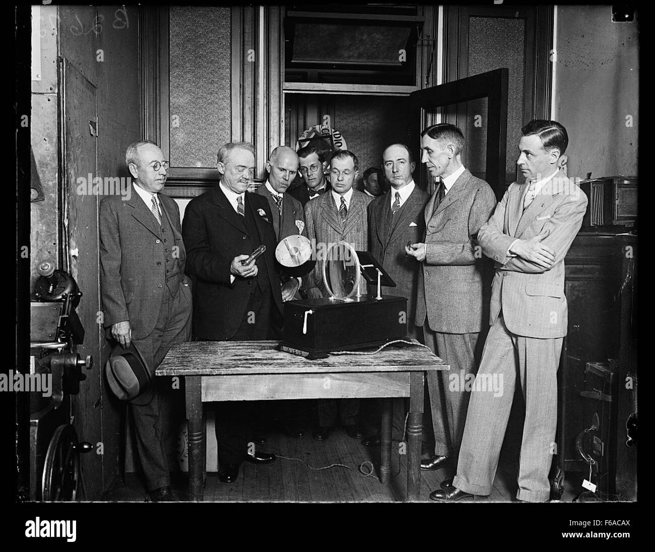A historical image of a group with Charles Francis Jenkins (second from ...