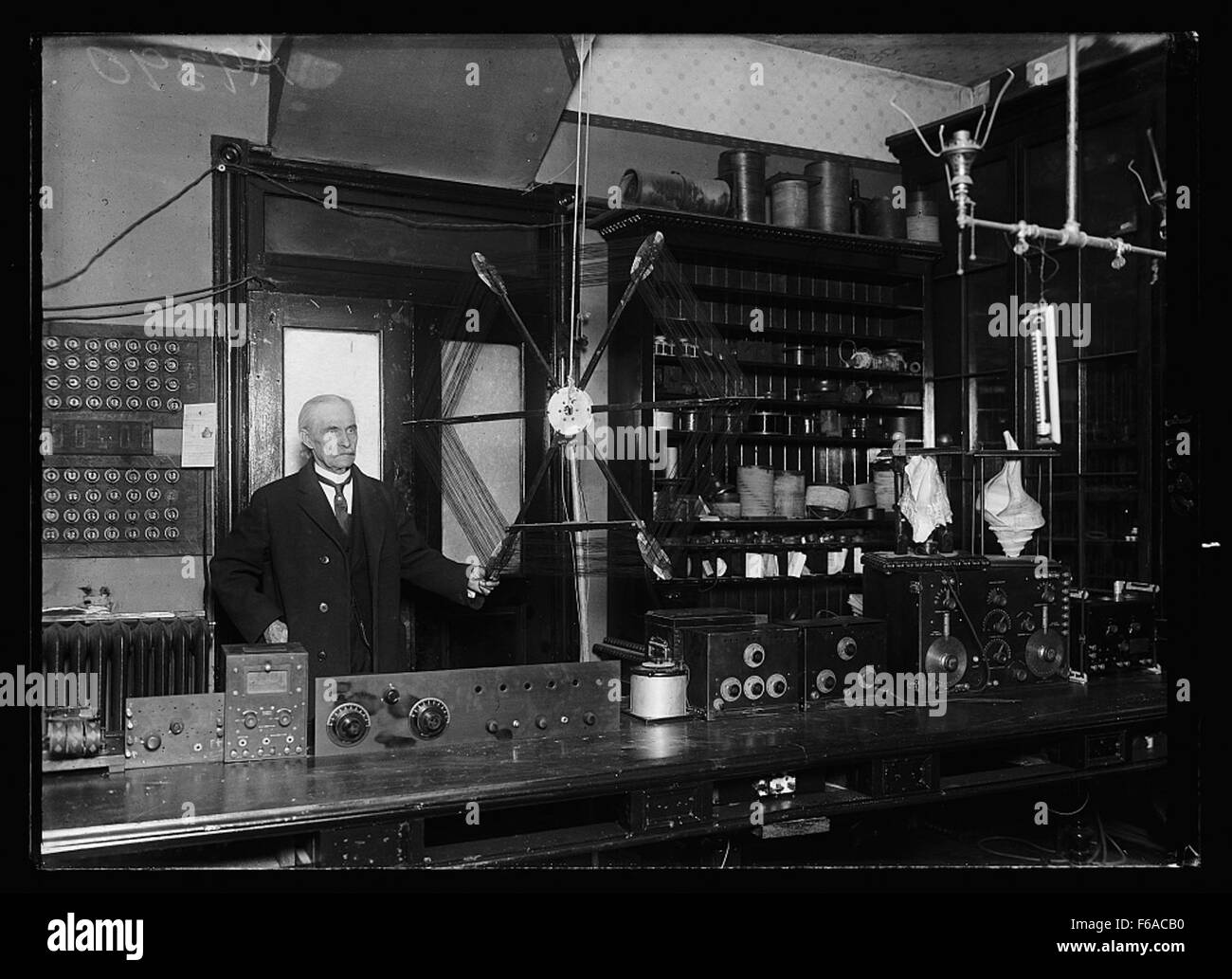 A photograph featuring Dr. James Harris Rogers, an inventor known for ...