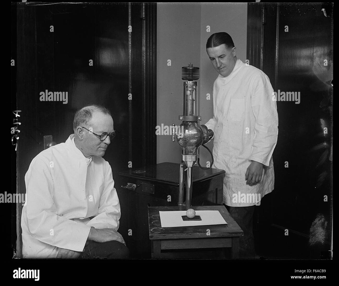 A historical photograph of Dr. BL Taylor (left) and Dr. Walter A. Rath ...