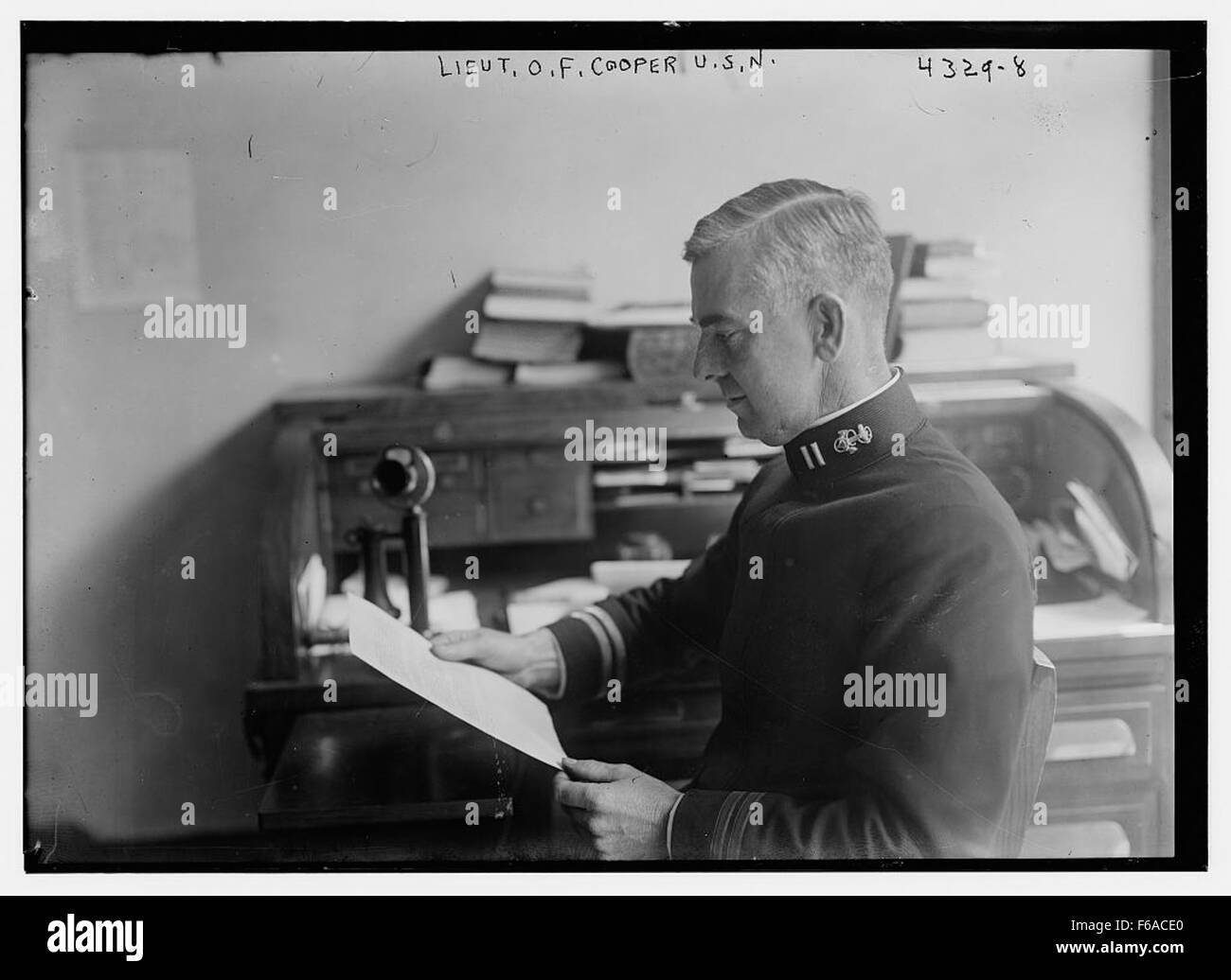 Lieutenant O.F. Cooper served in the United States Navy. This portrait ...