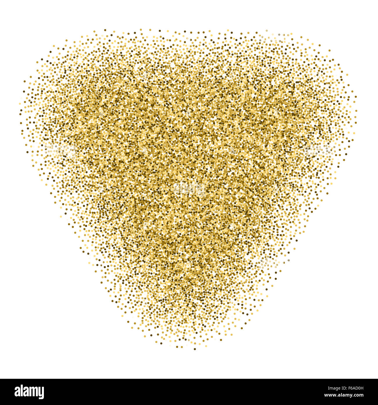 Golden dotted triangle banner Stock Photo - Alamy