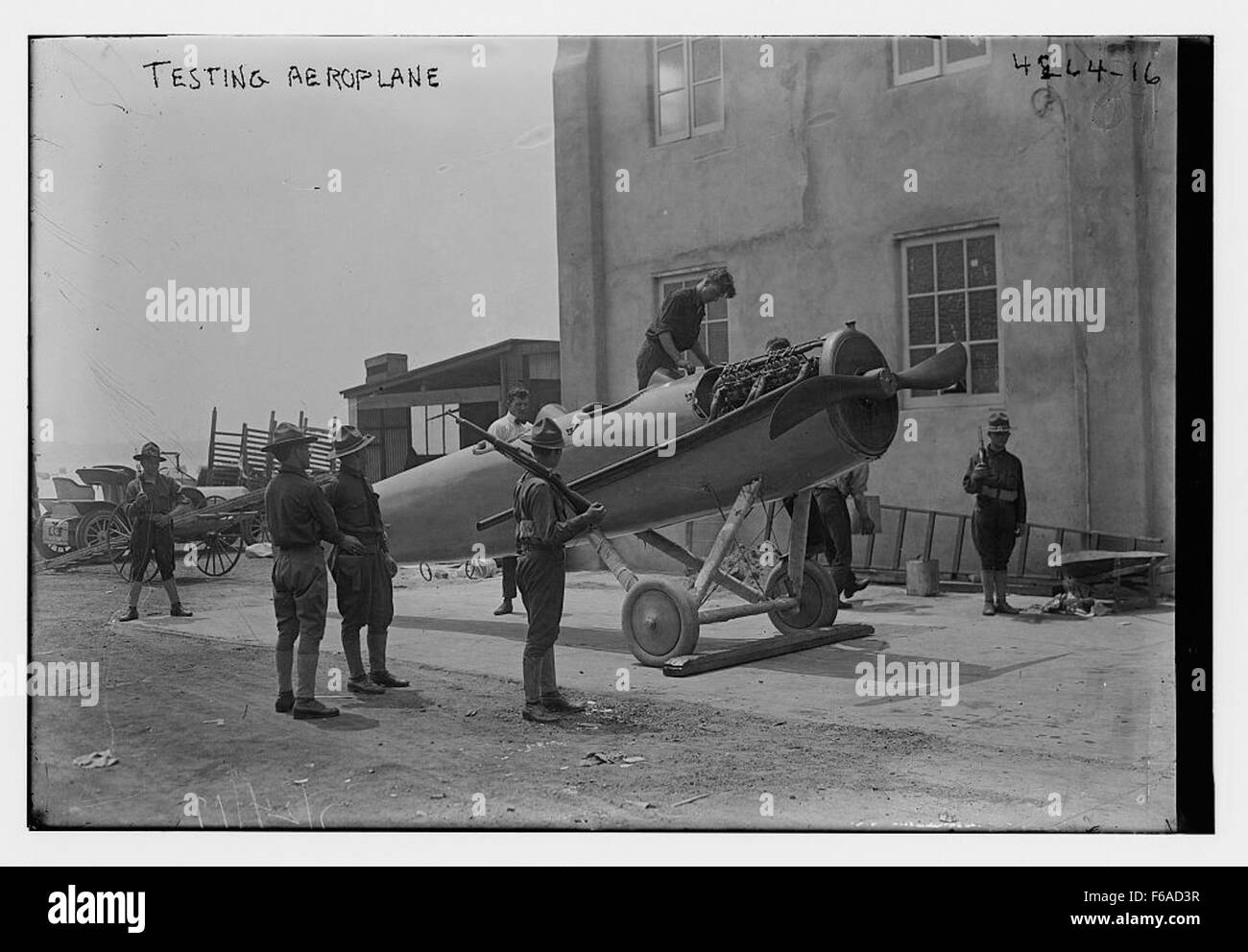 This image shows an aeroplane being tested, possibly as part of its ...