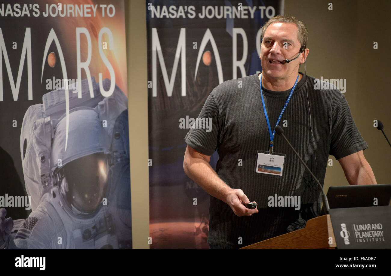 James Rice Jr., Planetary Science Institute, speaks during the First ...