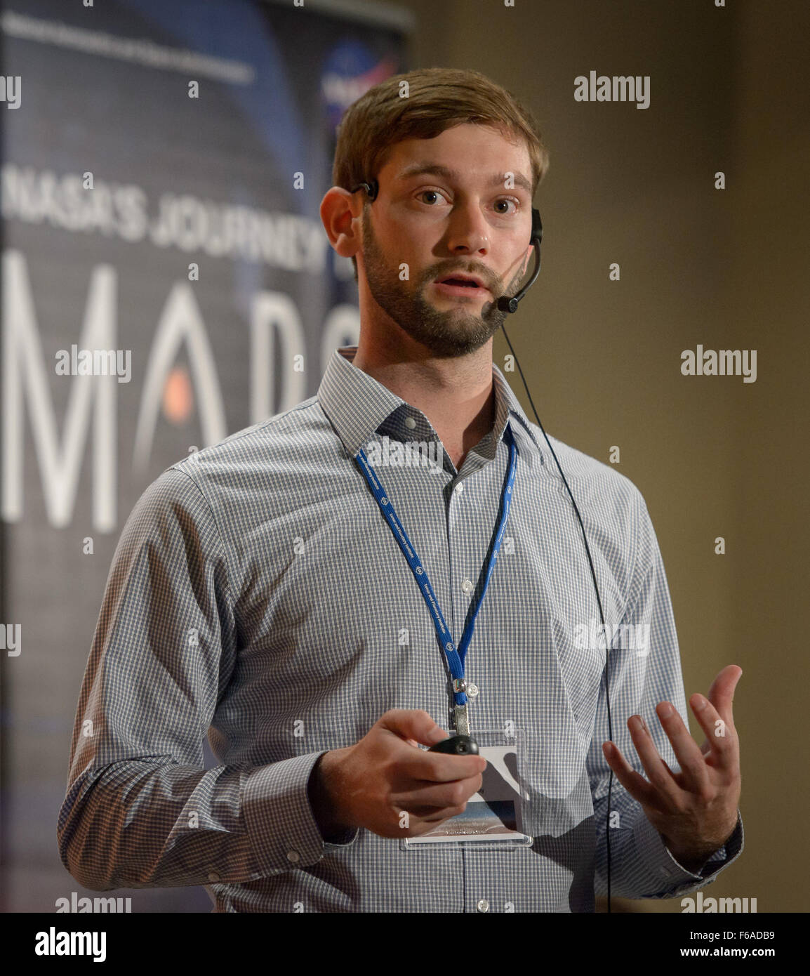 Jacob Adler of Arizona State University speaks at the First Landing ...