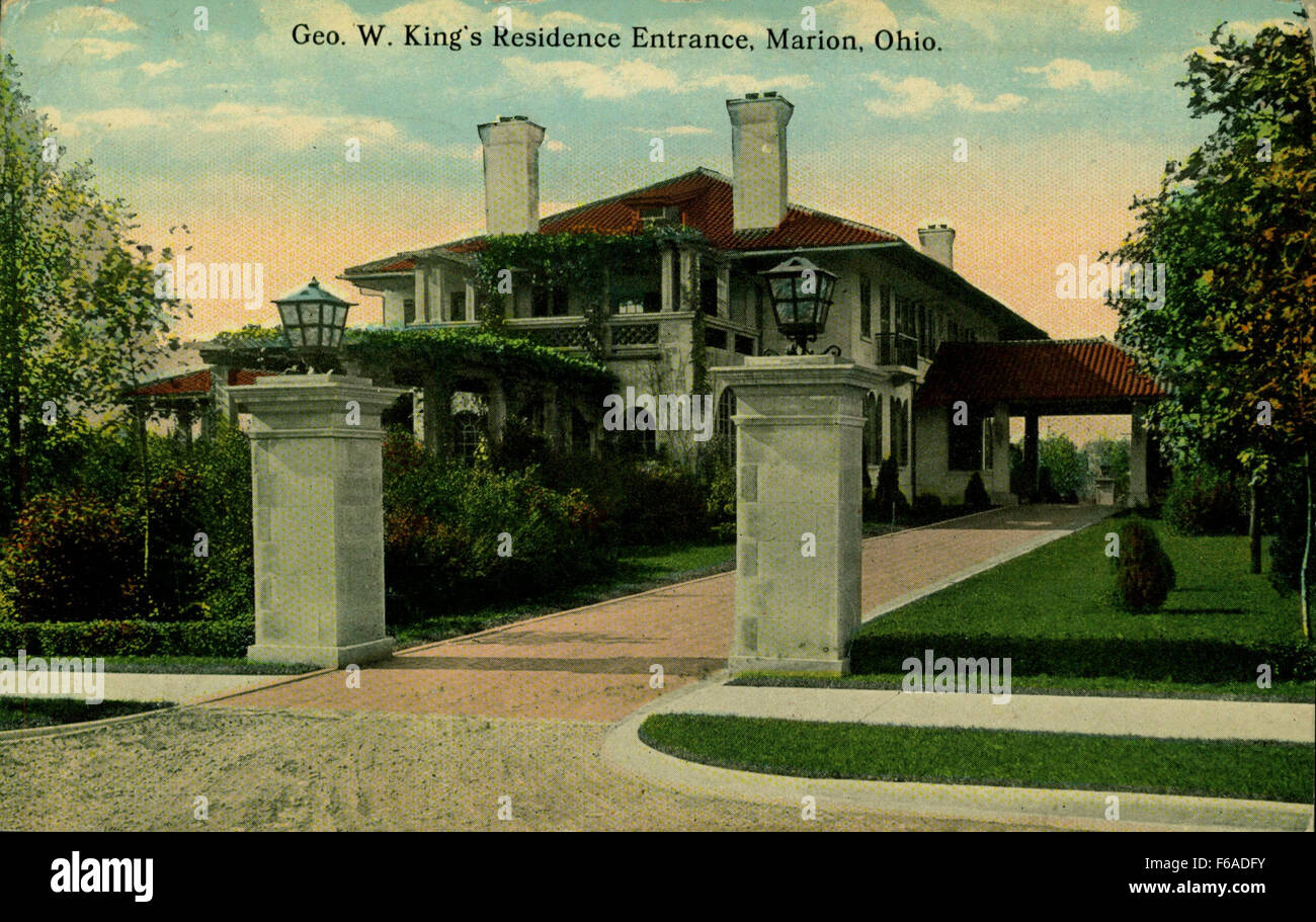 A photograph of the entrance to George W. King's residence, capturing ...