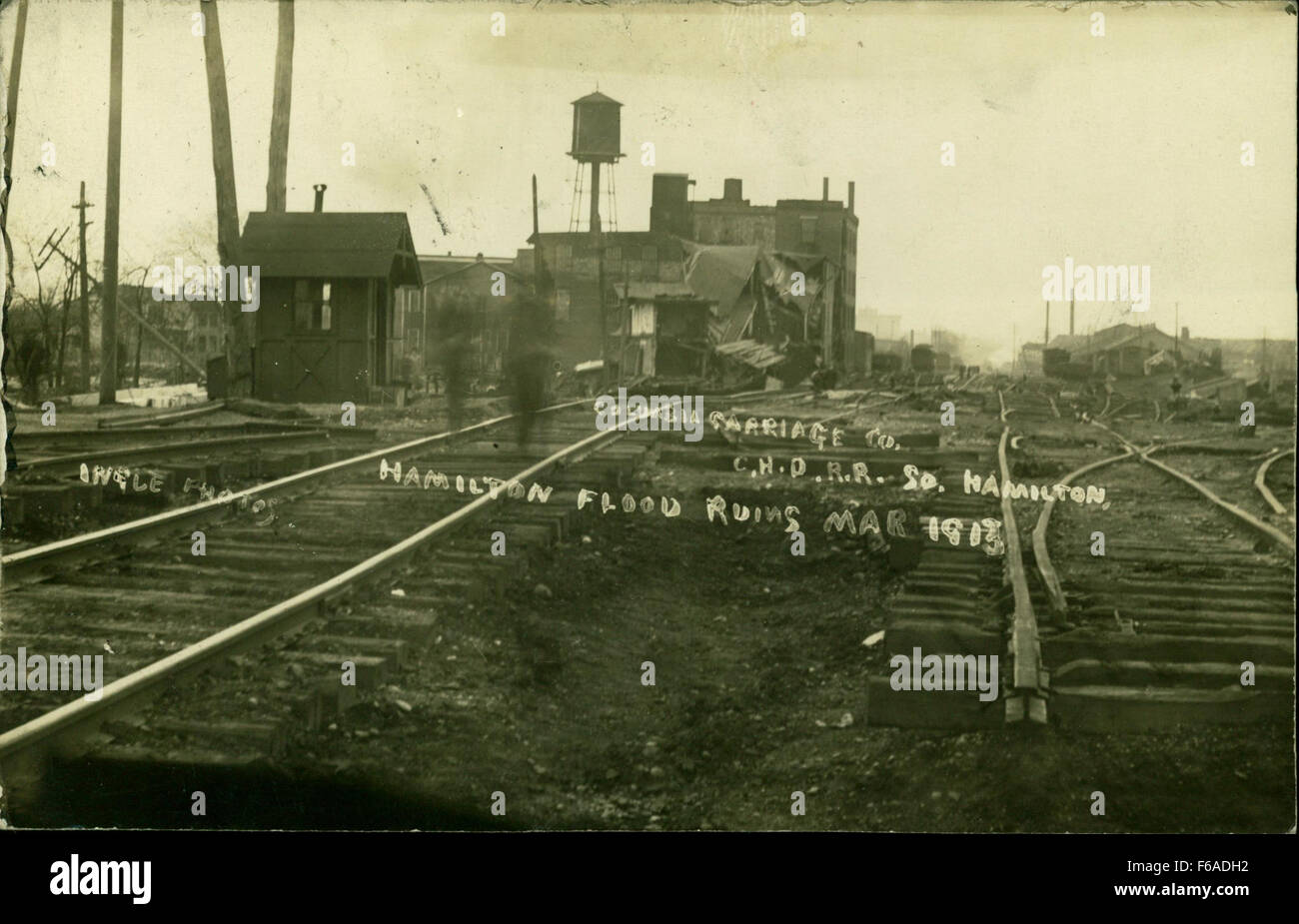 This image shows the aftermath of the flood that devastated Hamilton ...