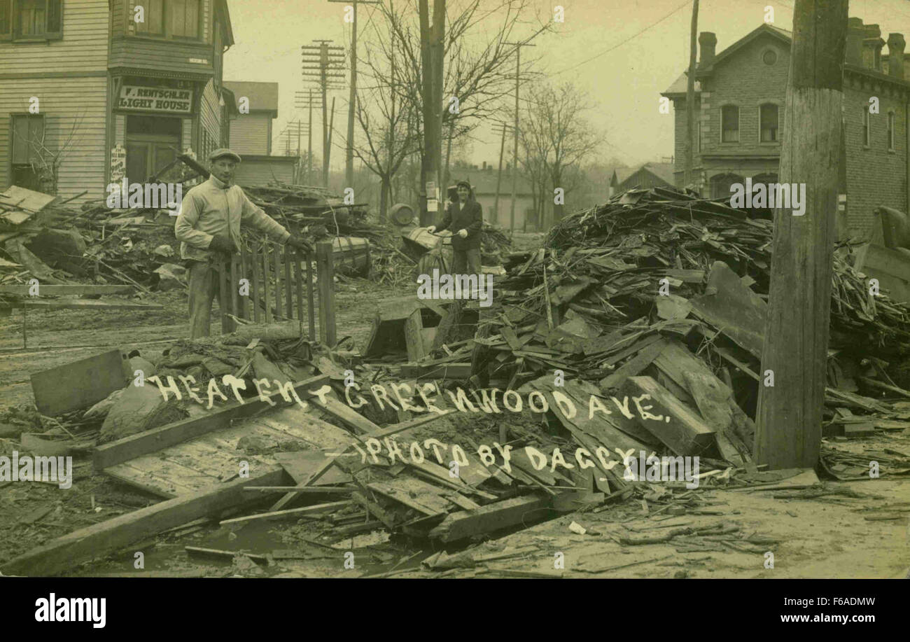 This image showcases the damage caused by a flood in the Hamilton area ...