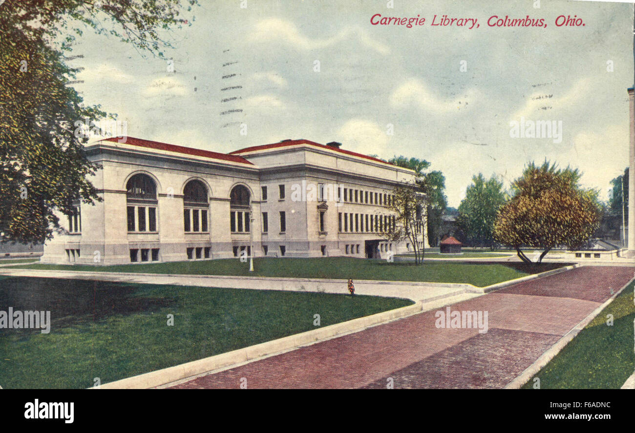 Postcard of carnegie library hi-res stock photography and images - Alamy