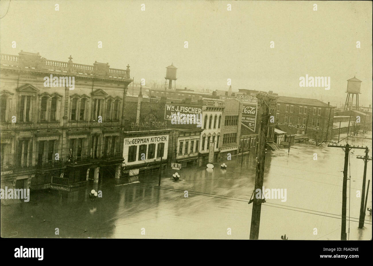 View of High Street in Hamilton, Ohio, looking eastward. The street ...
