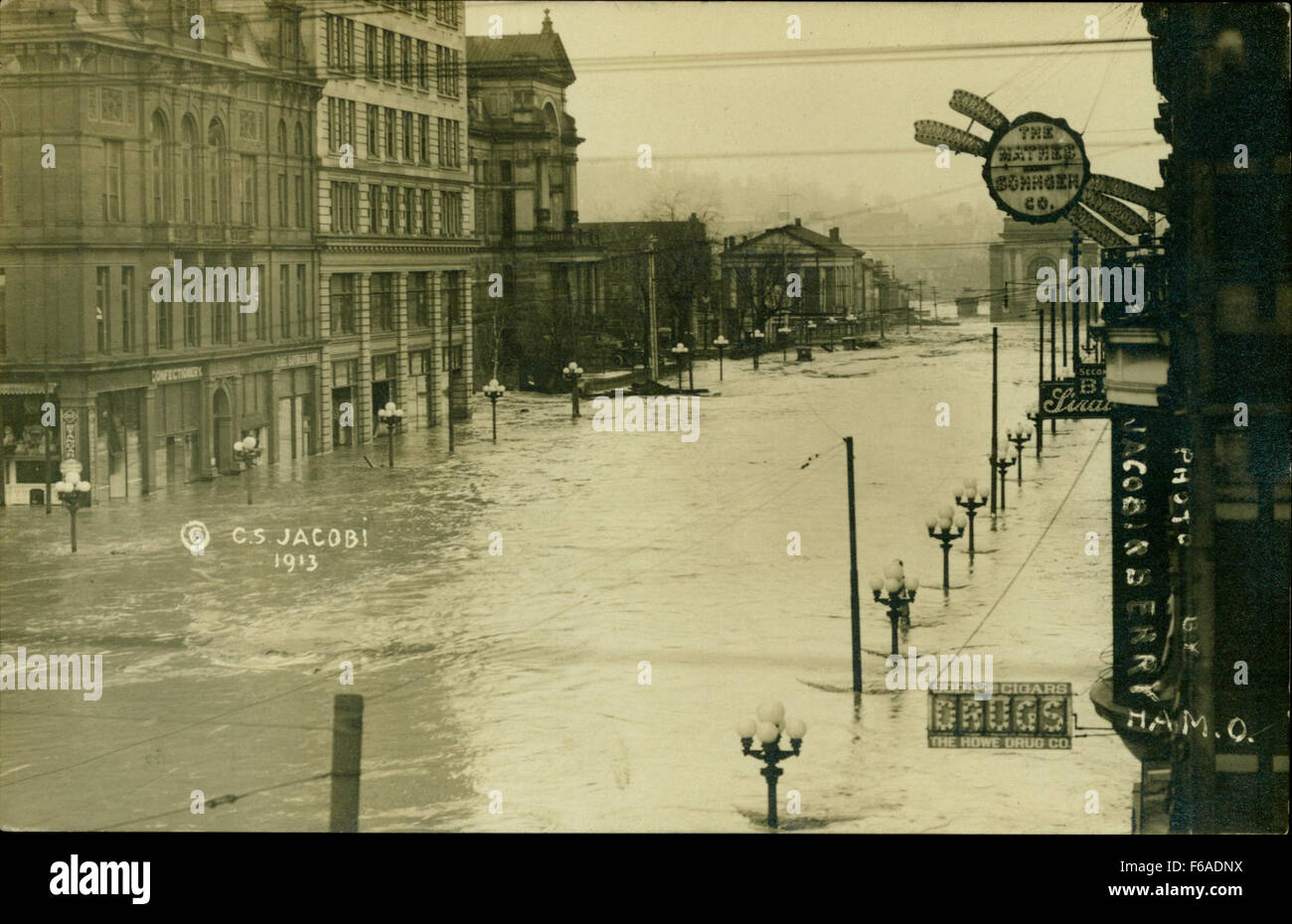 A vintage image of High Street, capturing the essence of a busy urban ...