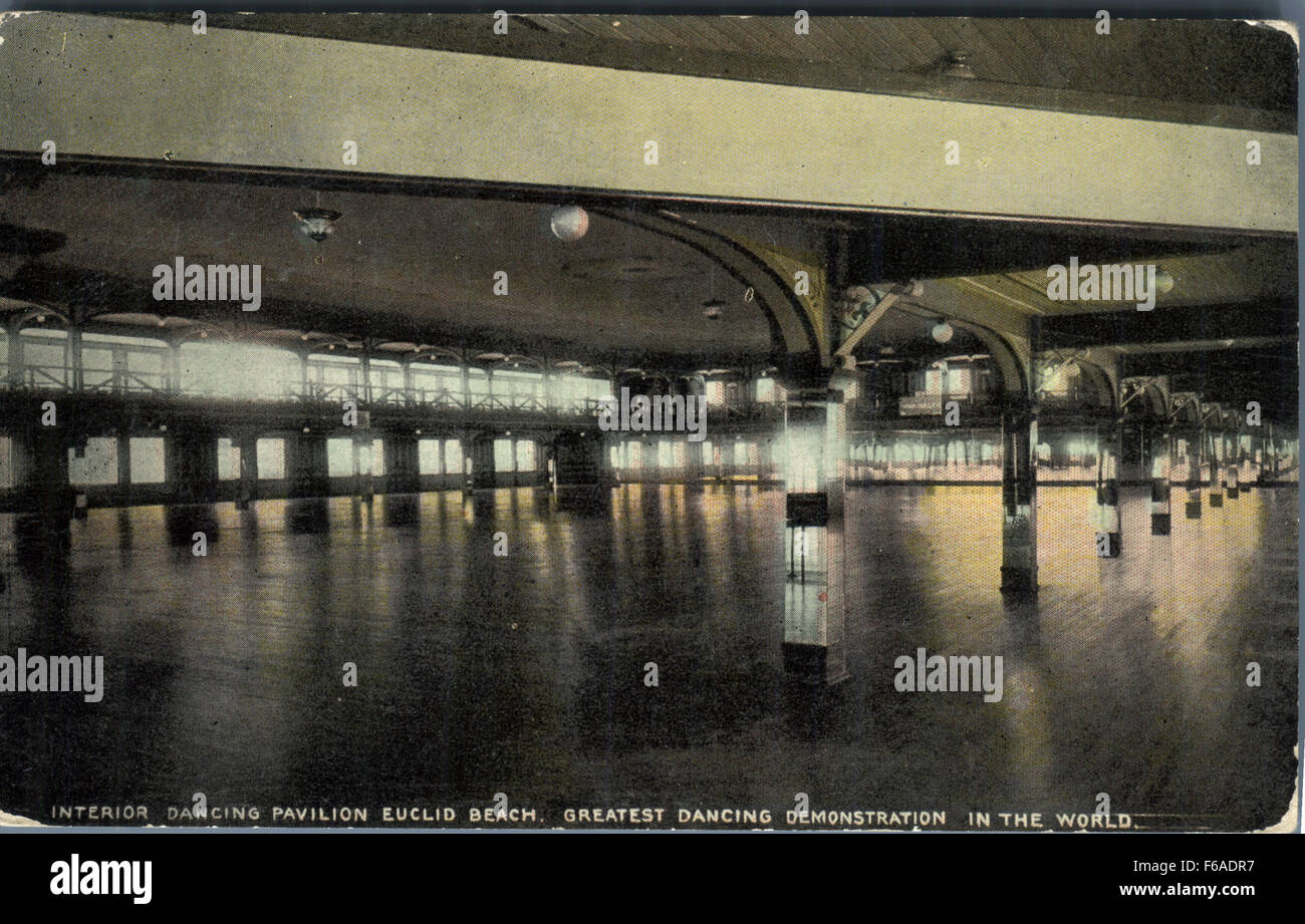 The interior of a dancing pavilion in Cleveland, Ohio, showcasing its ...