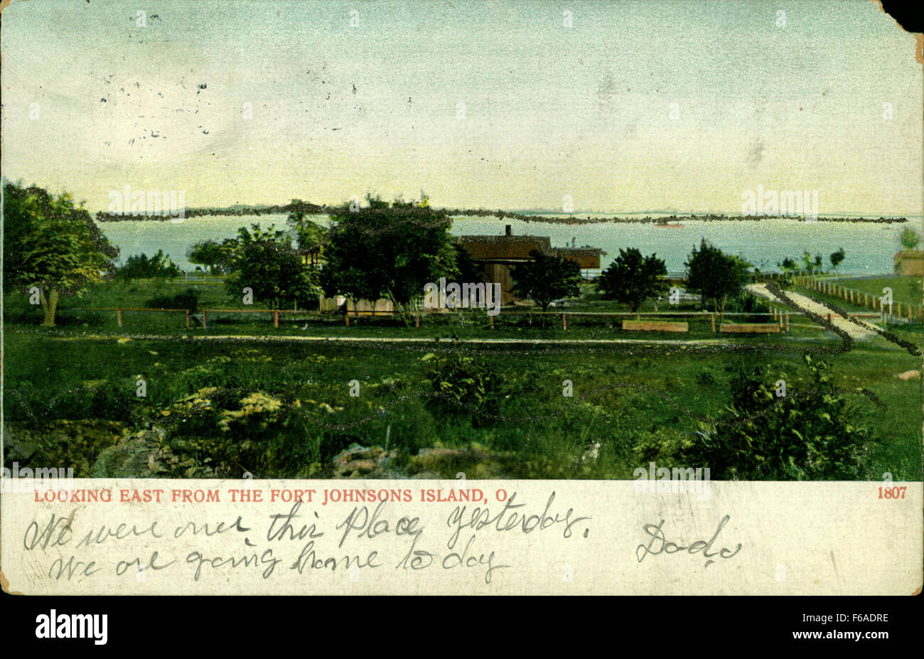 A postcard depicting the military blockhouses and fortifications on ...