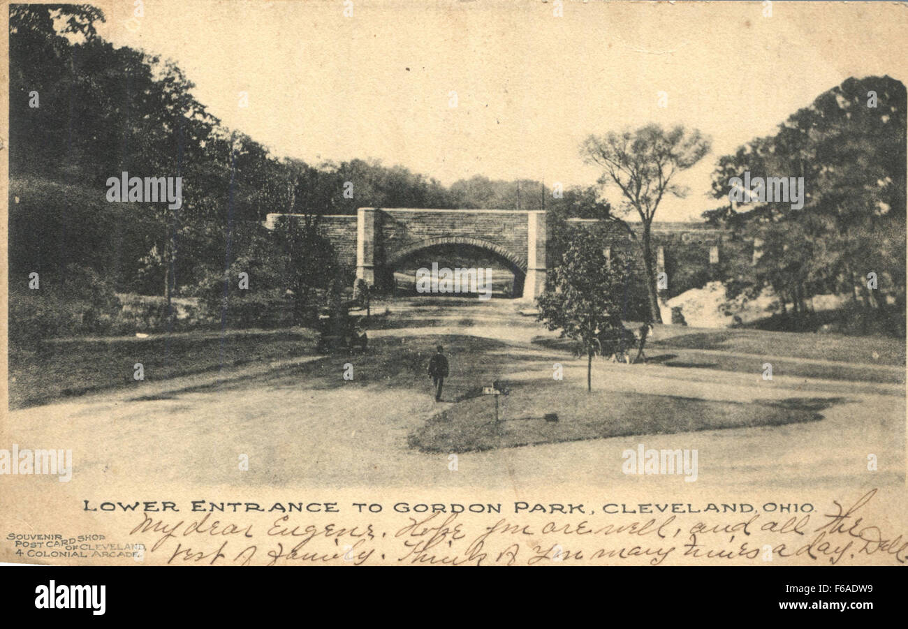 The lower entrance to Gordon Park in Cleveland, Ohio, as captured in ...