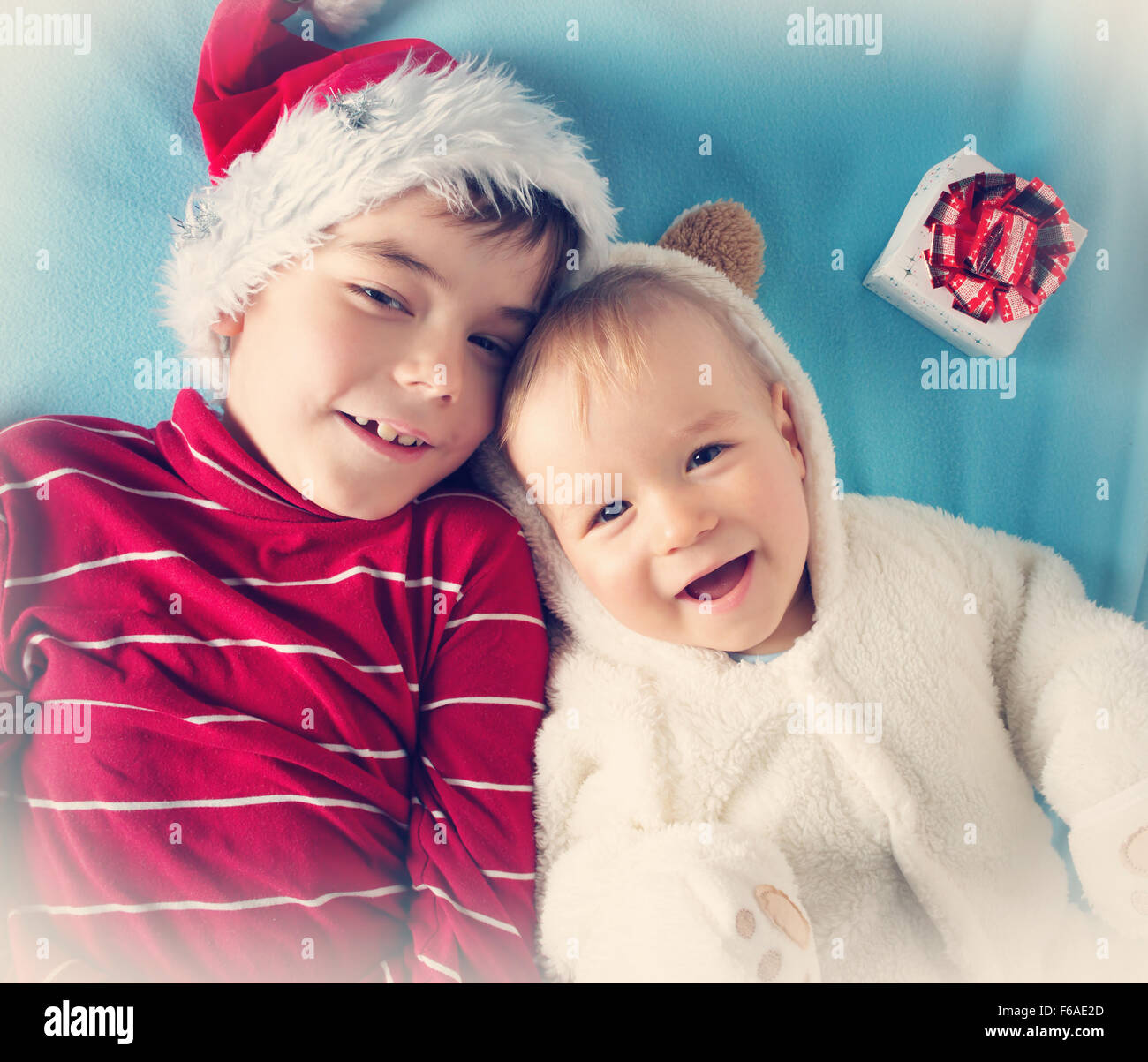 Two brothers home christmas hi-res stock photography and images - Alamy