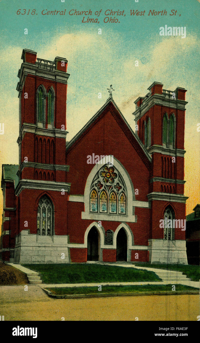 The Central Church of Christ in Lima, Ohio, is depicted in this ...