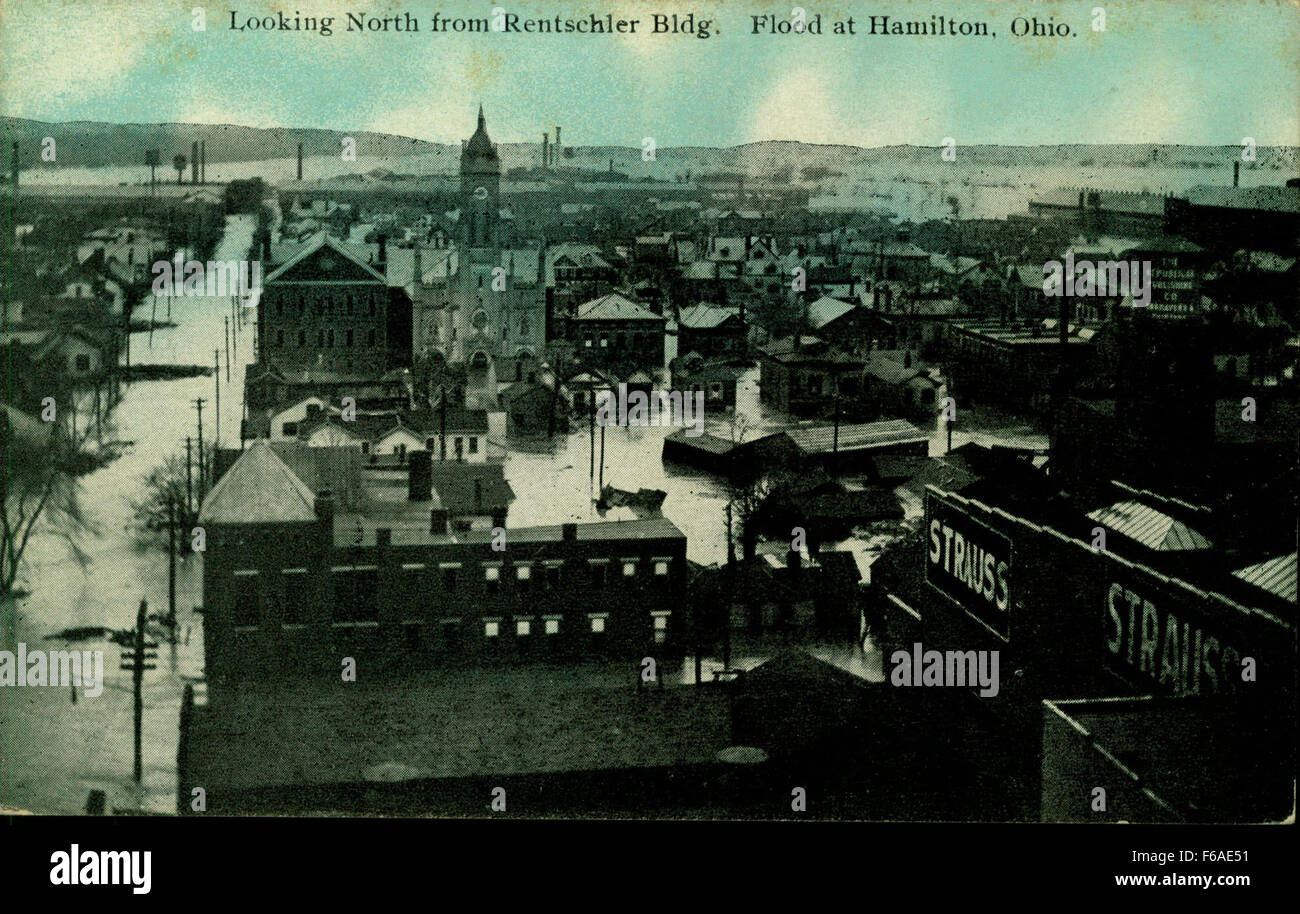 A digital image of a flood in Hamilton, Ohio, taken from the Rentschler ...