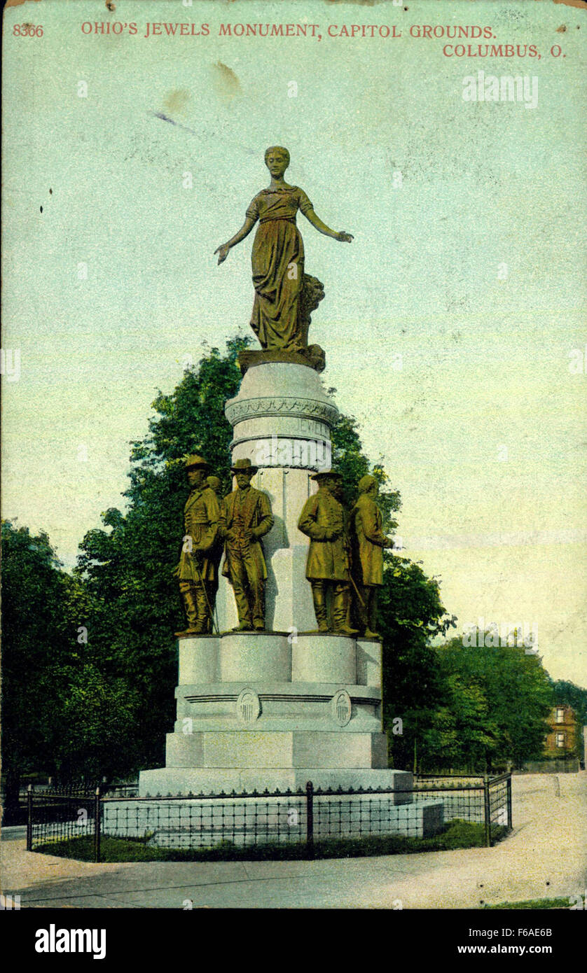 Ohio's Jewels Monument, located at the state Capitol grounds, serves as ...