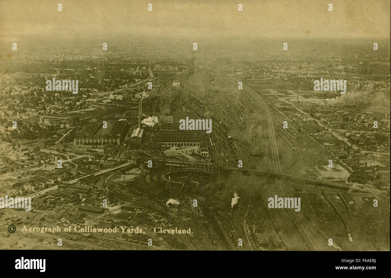 An aerial view of Collinwood Yards, Cleveland, capturing the industrial ...