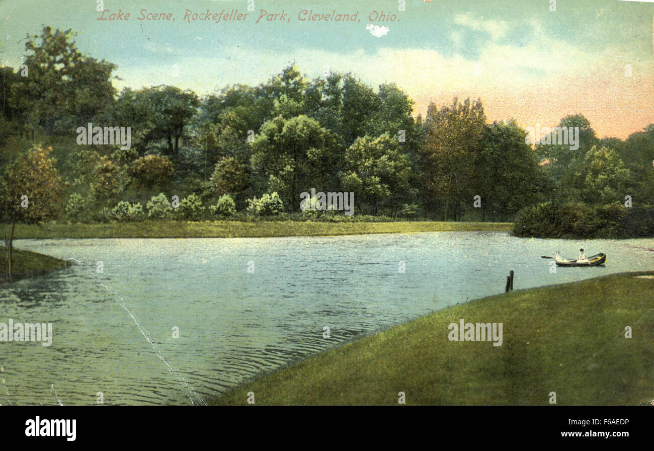 Postcard from the Bowden collection depicting a scenic view of a lake ...