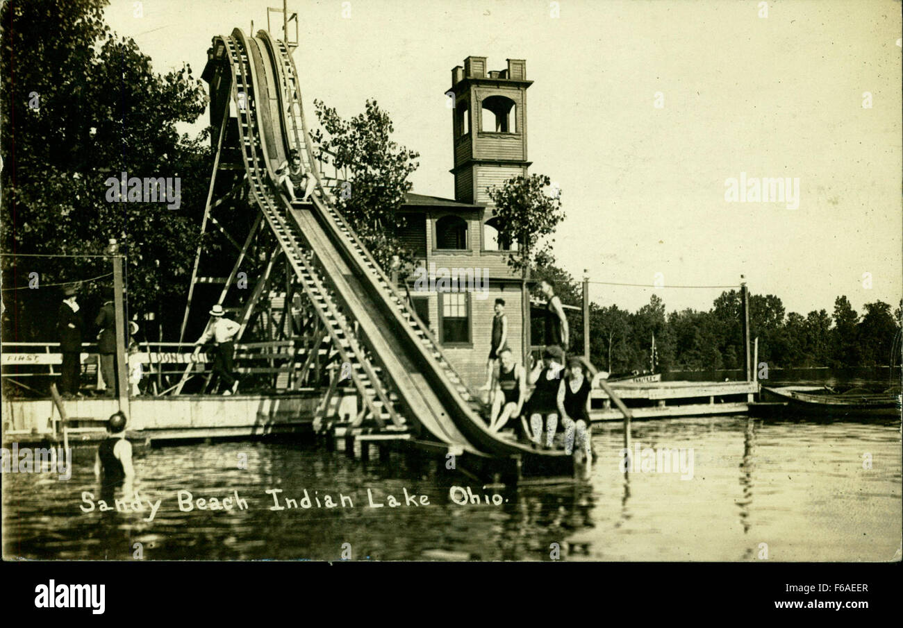 A postcard from the Bowden collection showing Sandy Beach at Indian ...
