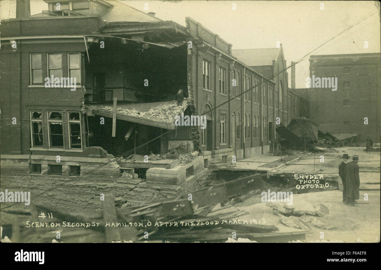 A view of Second Street in Hamilton, Ohio, showing the devastation ...