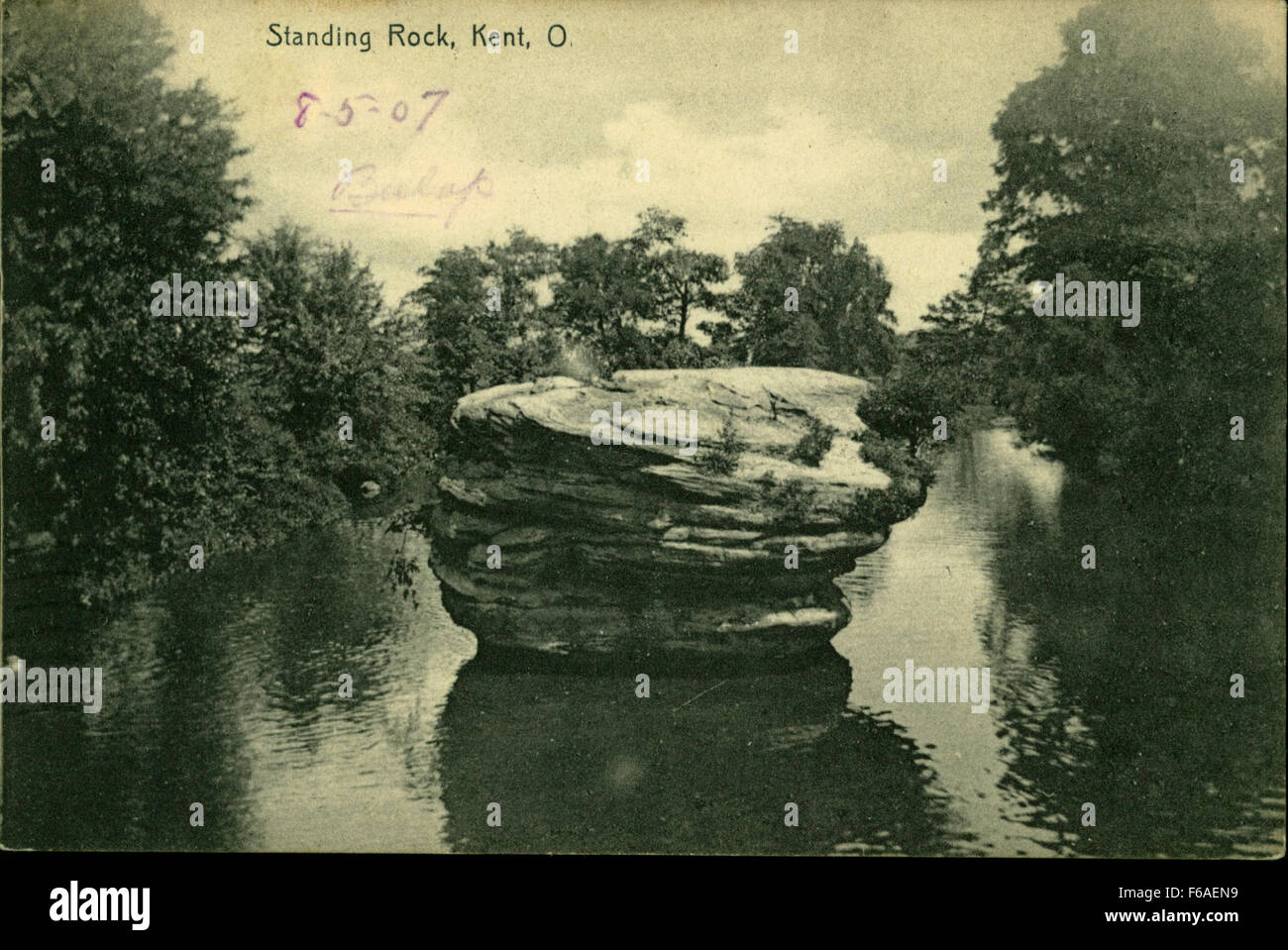 Standing Rock in Ohio, part of the Kent Rock formations, is a notable ...