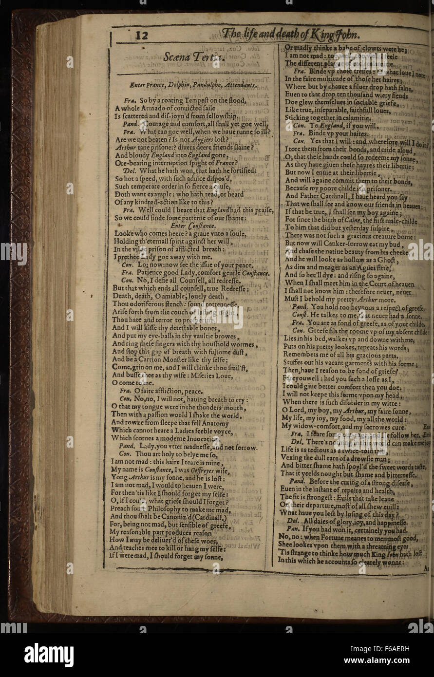 King john play by william shakespeare hi-res stock photography and ...