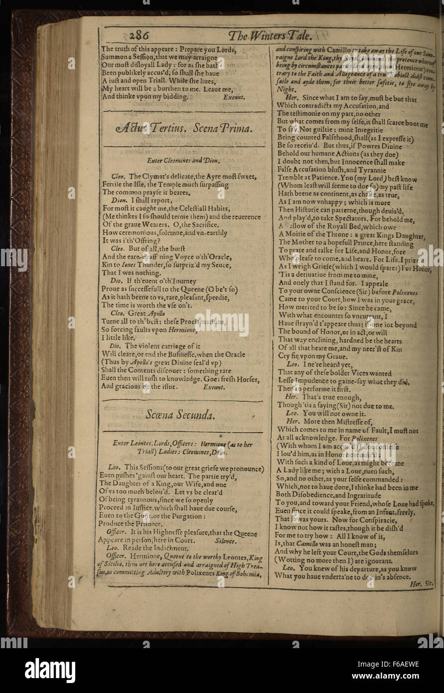 Page 10 from the First Folio edition of Shakespeare's 'The Winter's ...