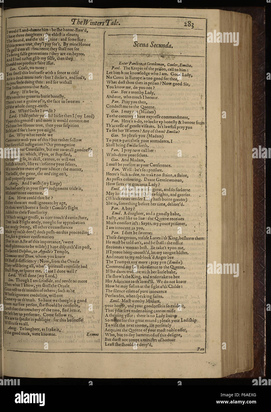 Page 7 from the First Folio edition of 'The Winter's Tale' by William ...
