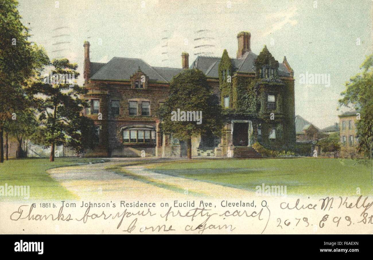 Tom Johnson's residence, located on Euclid Avenue in Cleveland, is an ...