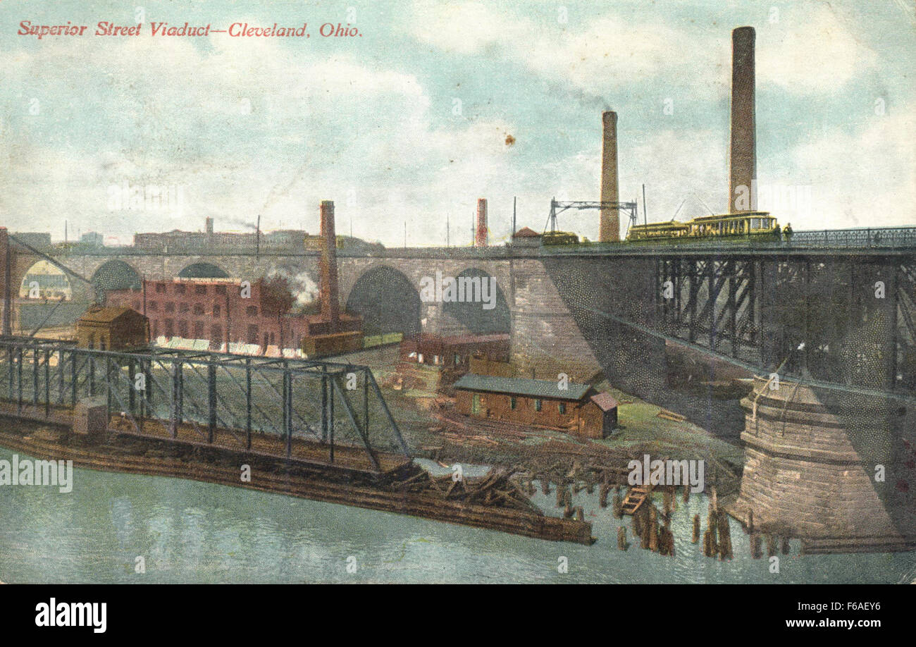 The Cleveland Superior Street Viaduct, an important elevated bridge in ...