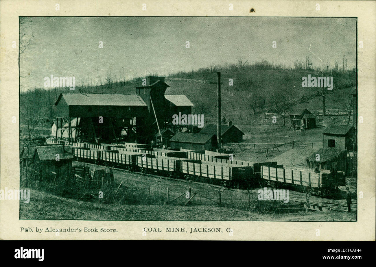 A vintage postcard capturing the coal mining industry in Jackson, Ohio ...