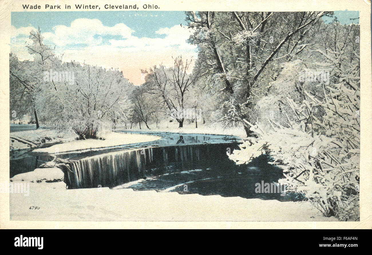 Wade Park in Cleveland, Ohio, presents a serene winter landscape, with ...