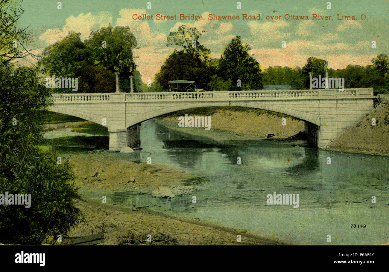 The Collet Street Bridge in Lima, Ohio, spans over a body of water ...