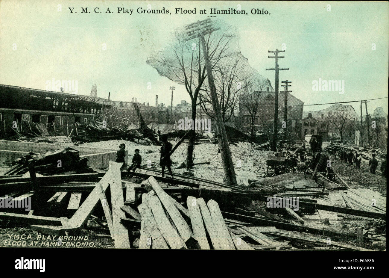 A digital image showing the YMCA playground in Hamilton, Ohio, impacted ...