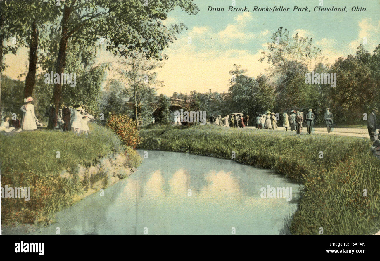 Doan Brook, flowing through Cleveland, Ohio, is a tributary of Lake ...