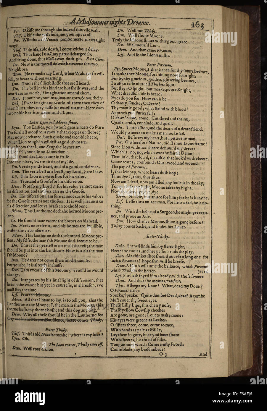 First Folio A Midsummer Night's Dream, p 17 Stock Photo - Alamy