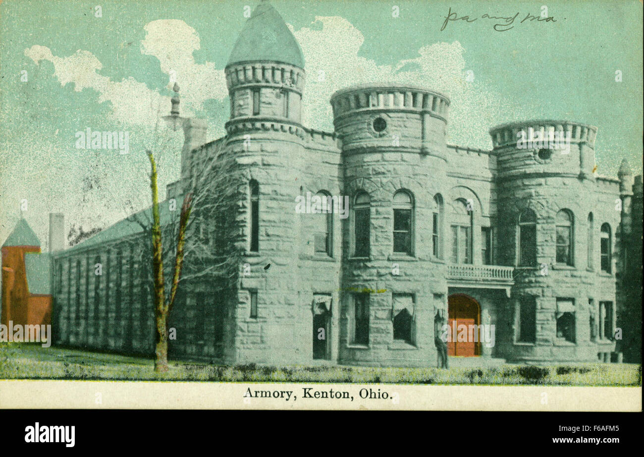 Postcard from the Bowden collection depicting the armory building in ...