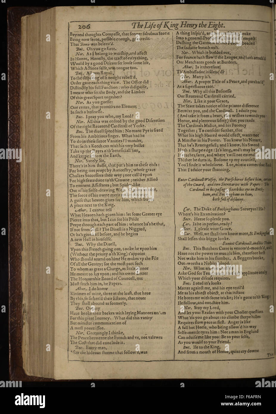 This page from the First Folio presents 'The Famous History of the Life ...
