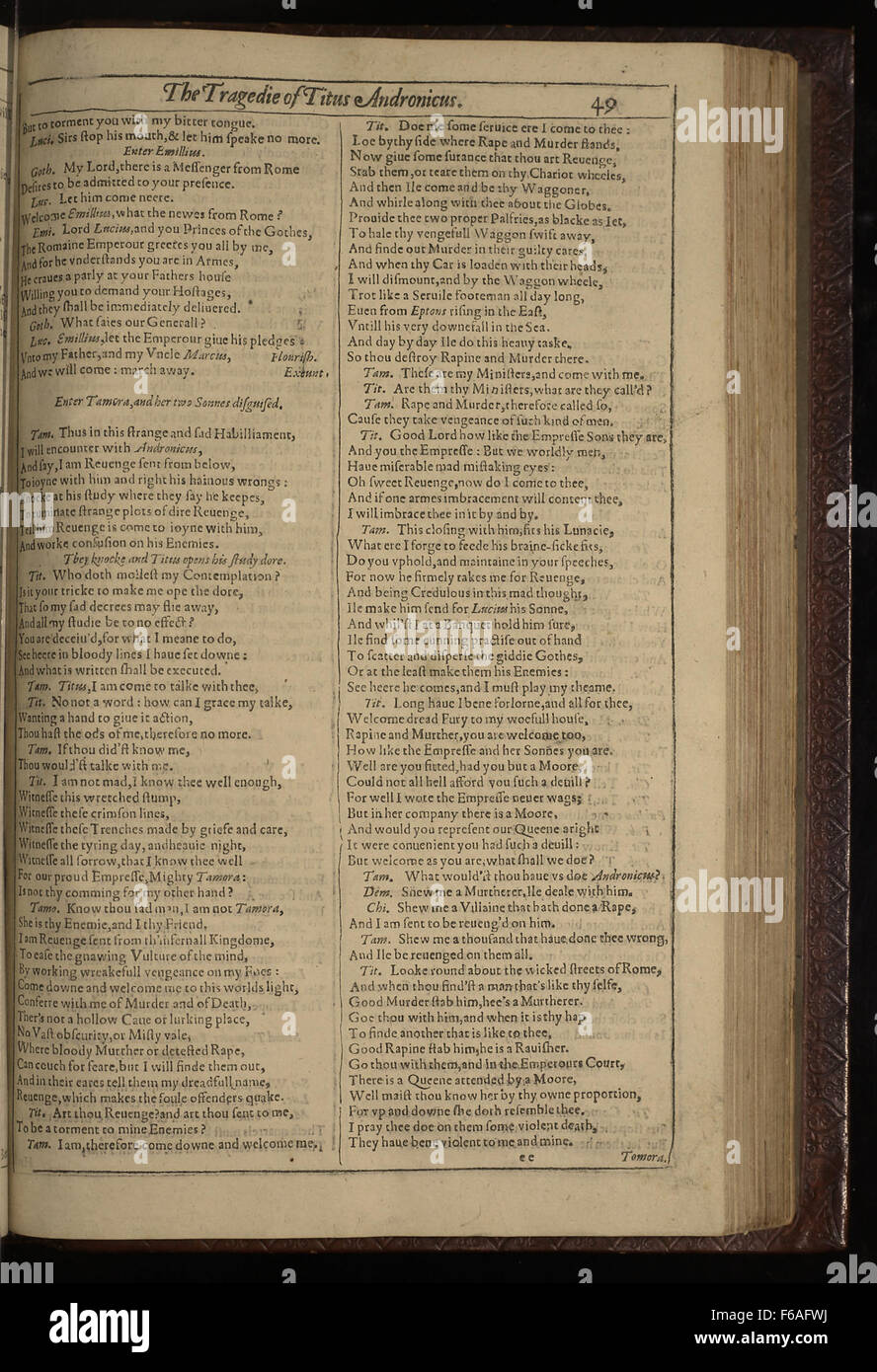 A page from Shakespeare's First Folio, showcasing 'The Tragedy of ...