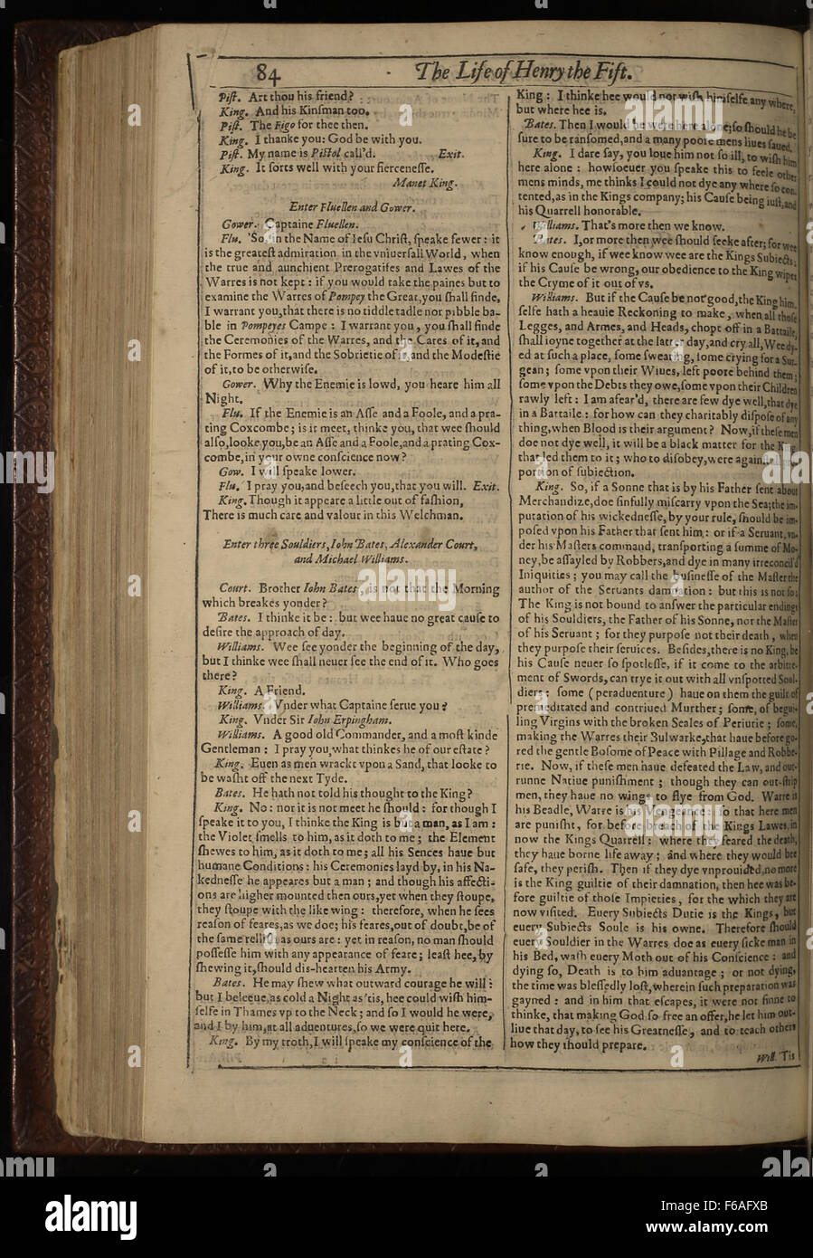 A page from the First Folio of Shakespeare’s *The Life of Henry V ...