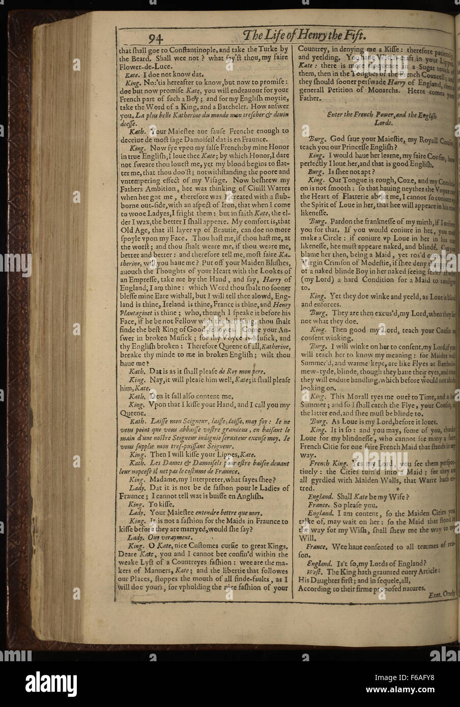 The First Folio of 'The Life of Henry V,' first published in 1623 ...