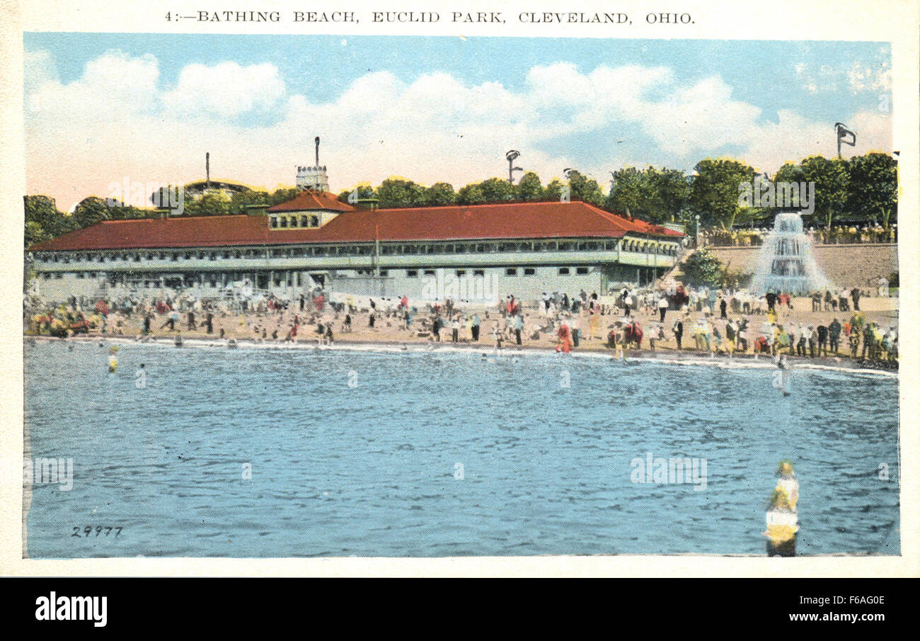 A scenic image of a bathing beach in Cleveland, Ohio, showcasing the ...