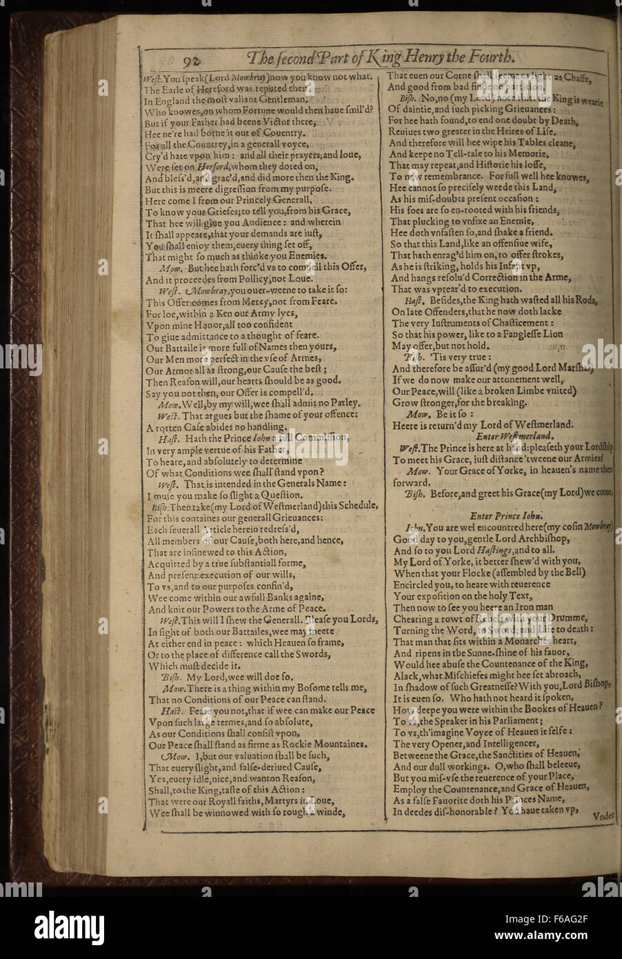 The Second Part of *King Henry IV*, page from the First Folio ...