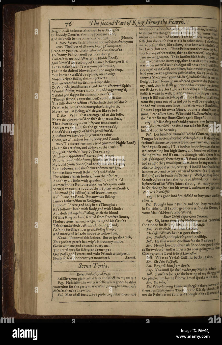 The Second Part of *King Henry IV* is part of the First Folio ...