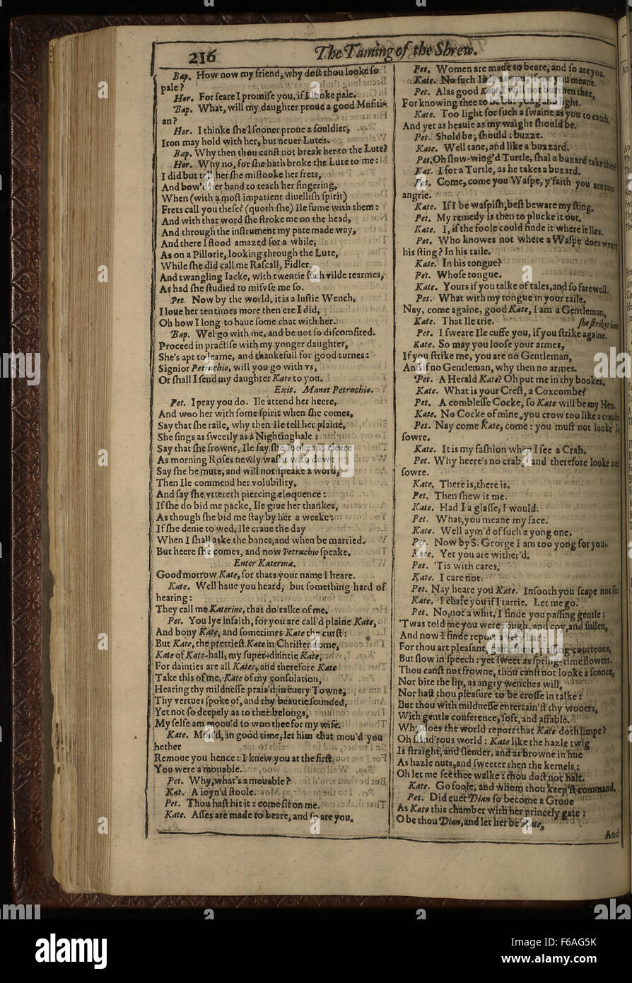 This page from the First Folio contains *The Taming of the Shrew*, a ...