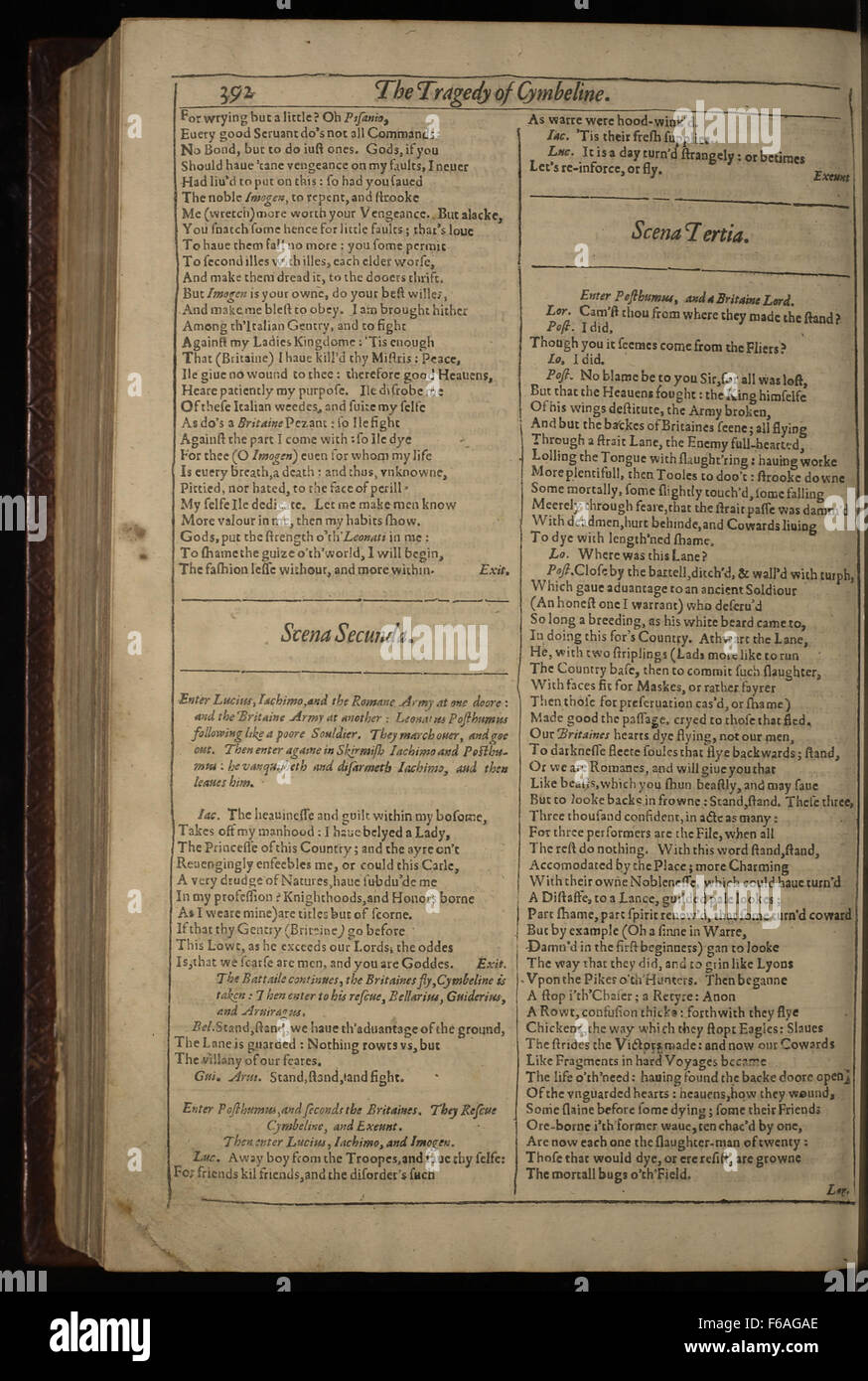First Folio The Tragedy of Cymbeline, p 24 Stock Photo - Alamy