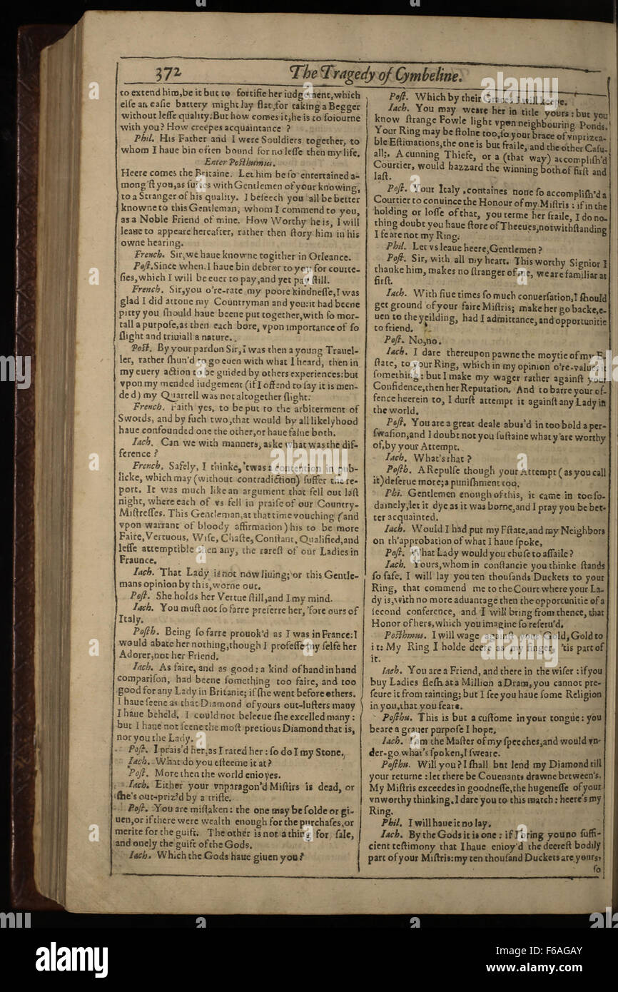Page 4 of the First Folio edition of Shakespeare’s *The Tragedy of ...