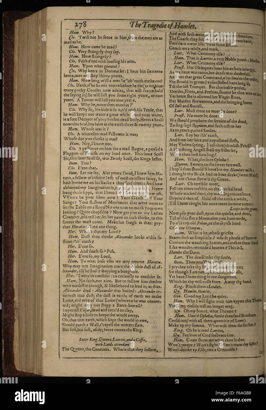 Page from the First Folio edition (1623) of Shakespeare's 'The Tragedy ...
